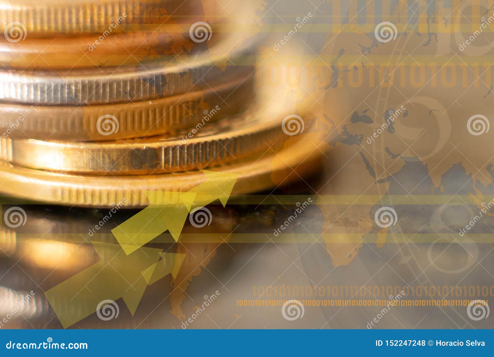 Conceptual Image of Money. Elements that Represent Monetary Success and ...