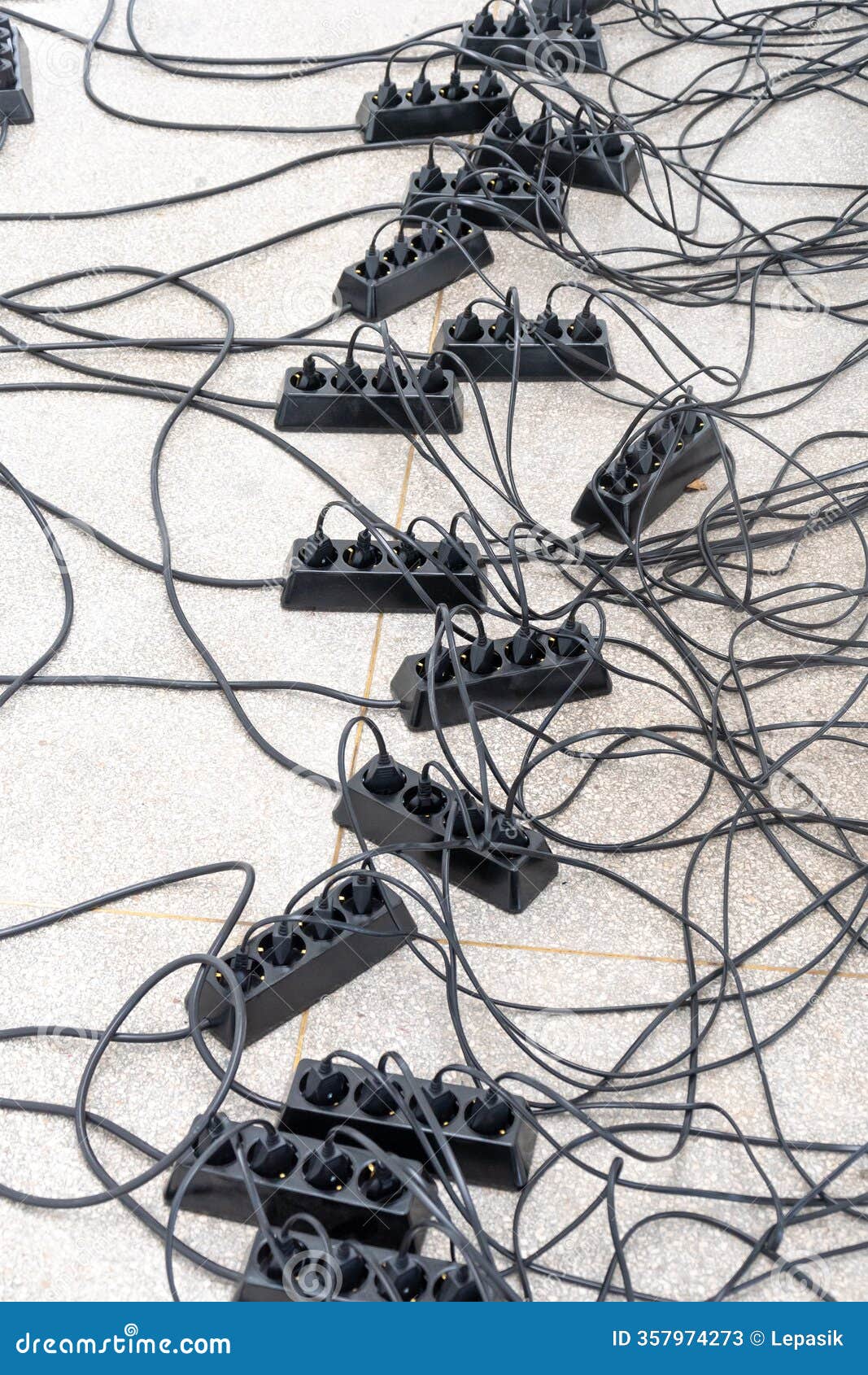 Conceptual Image Of An Overloaded Power Grid With Tangled Cables ...
