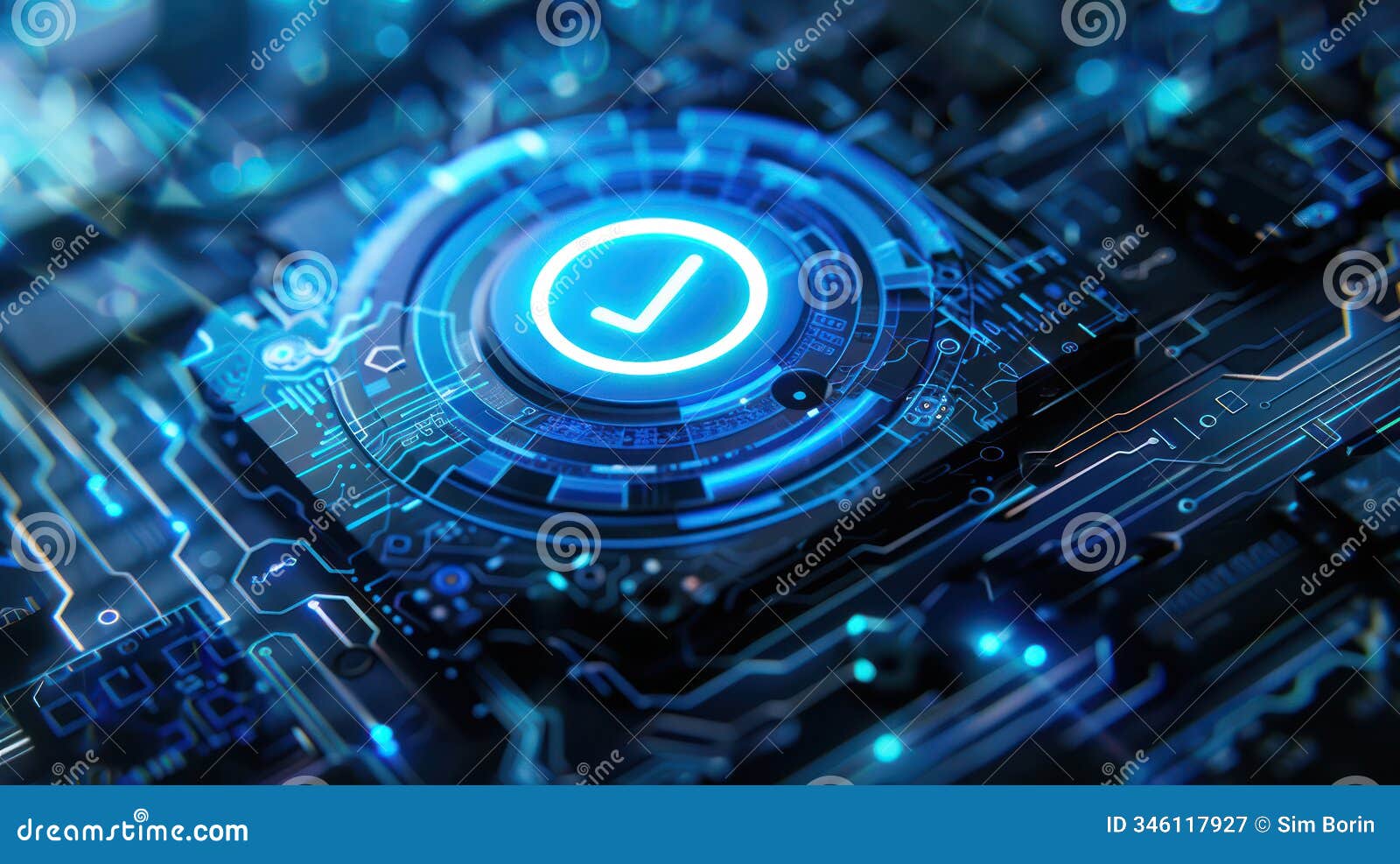 Conceptual Image of a Quality Control Icon Integrated Stock ...