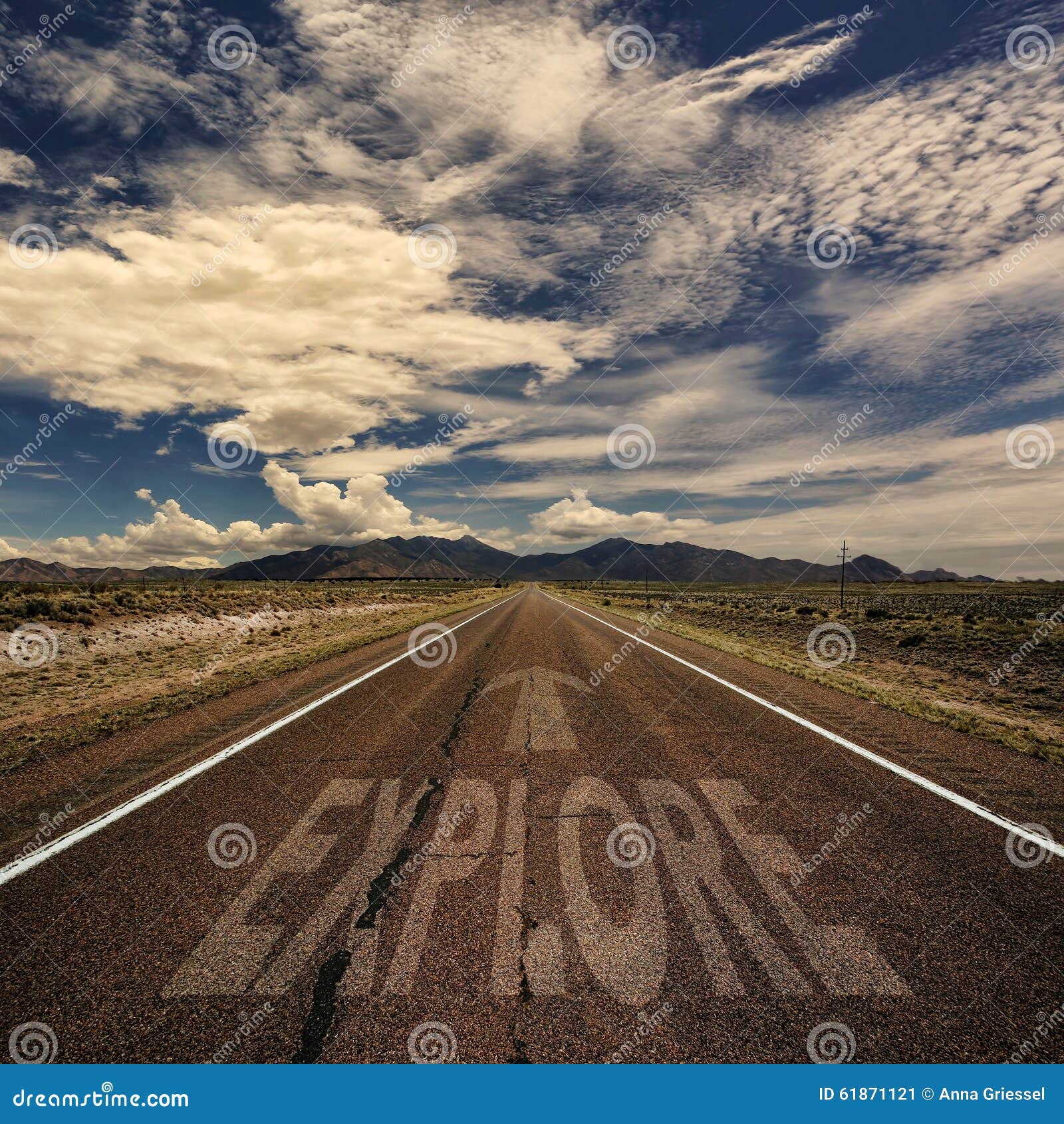 Conceptual Image of Road with the Word Explore Stock Image - Image of ...