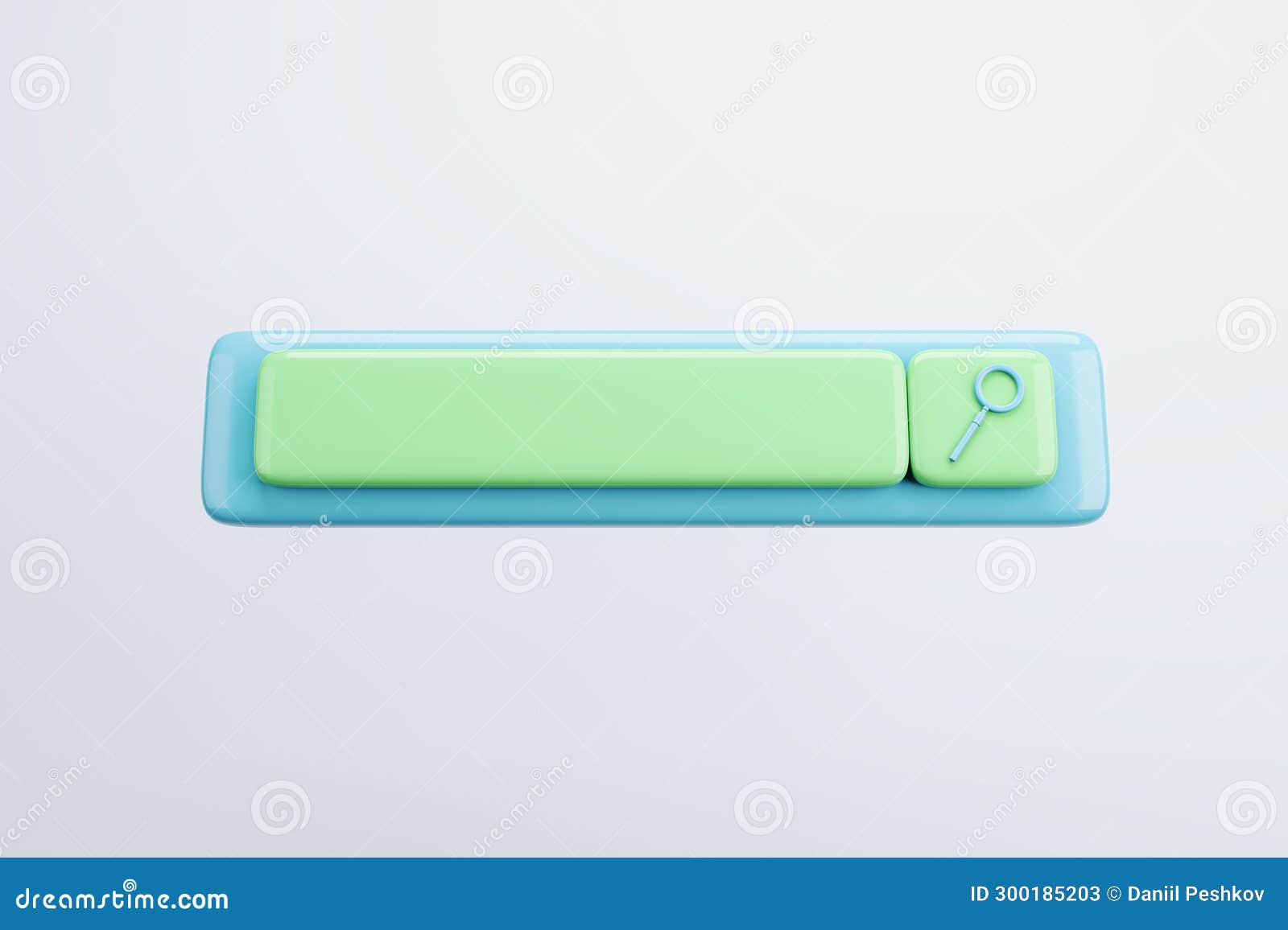Conceptual Image of a Search Bar with a Loupe, Cast in Soft Green and ...