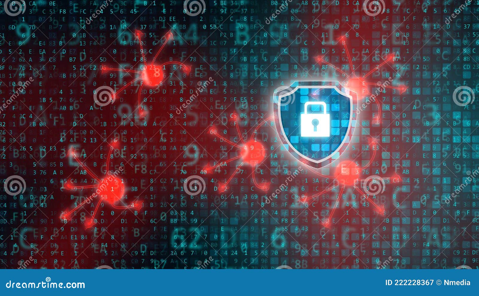 Internet Virus stock illustration. Illustration of blue - 222228367