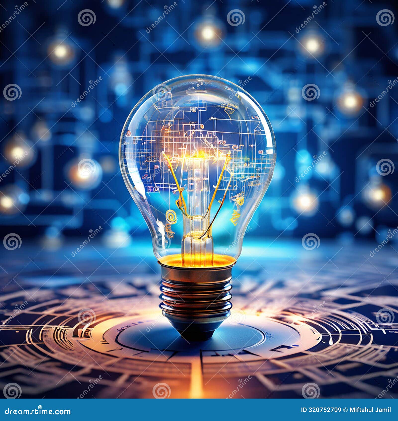 Conceptual Image Showing a Light Bulb As an Innovative Breakthrough ...