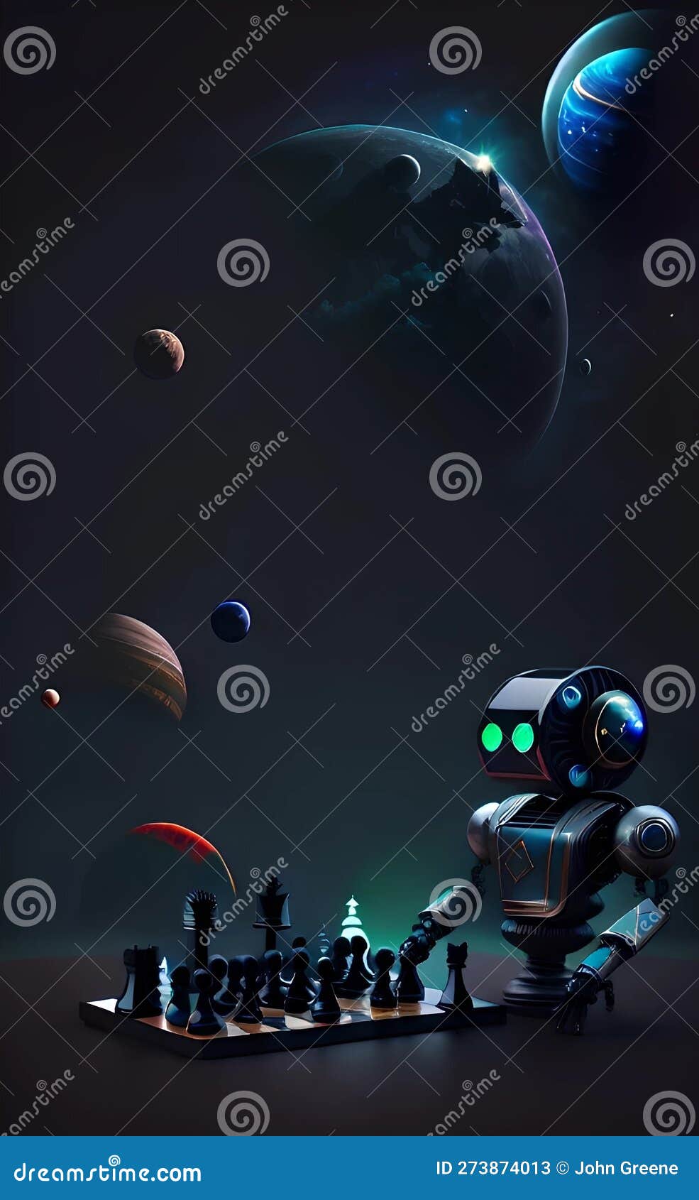 A Conceptual Visualization of Two Robots Playing Chess, Generated by AI ...