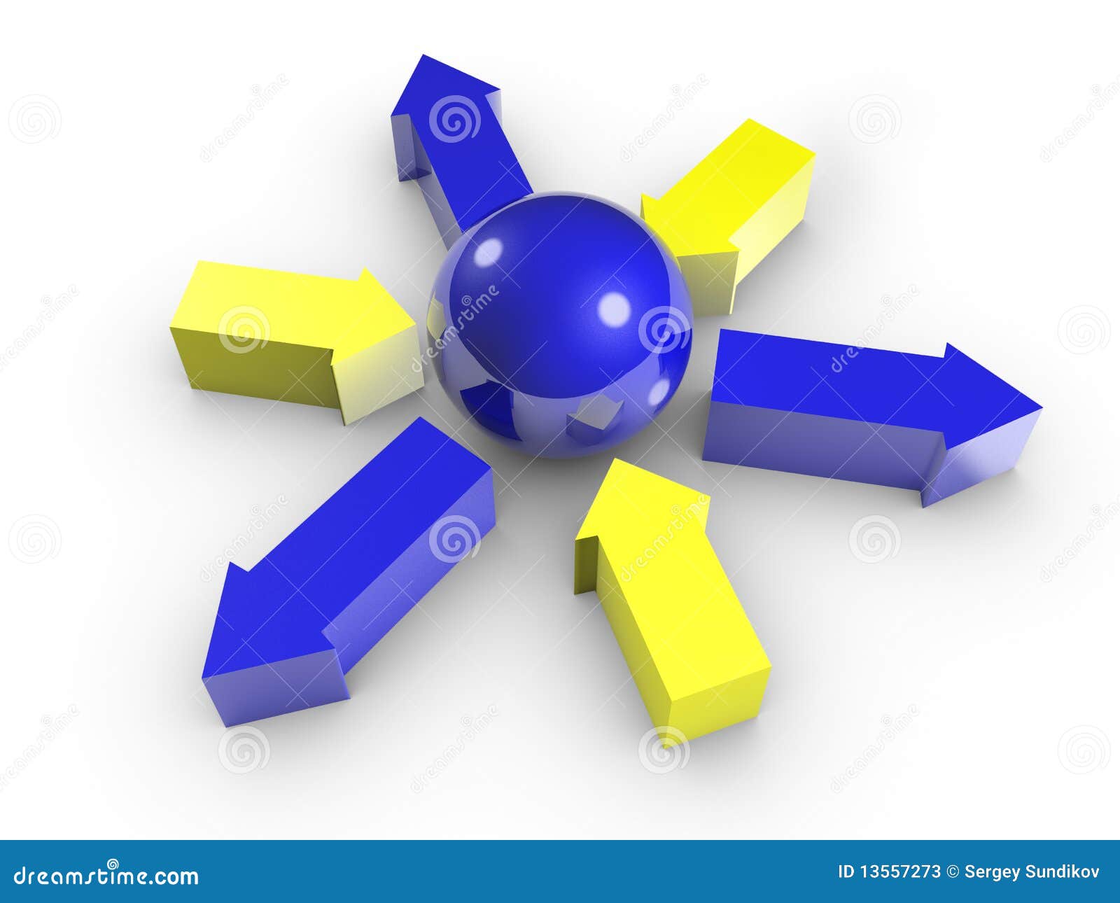 Conceptual Image of Sphere and Arrows. Isolated. Stock Illustration ... Conceptual Image of Sphere and Arrows. Isolated. Stock Illustration ...