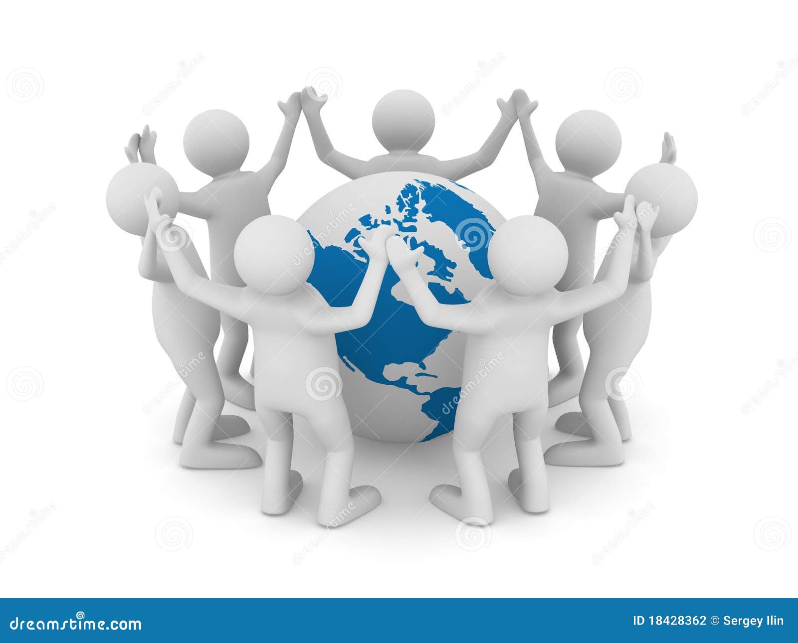 3d Man Teamwork, Isolated On White Royalty-Free Stock Image ...