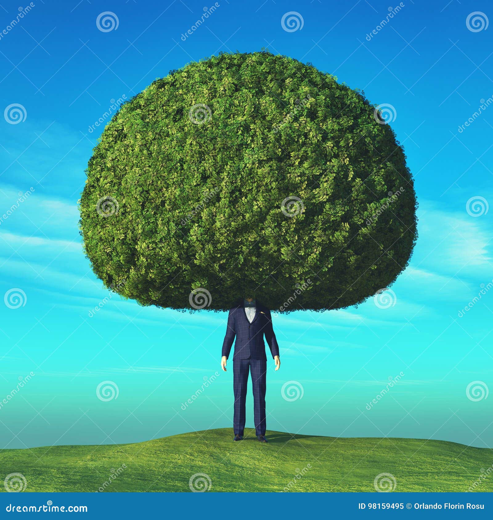Conceptual image of a tree stock illustration. Illustration of ...