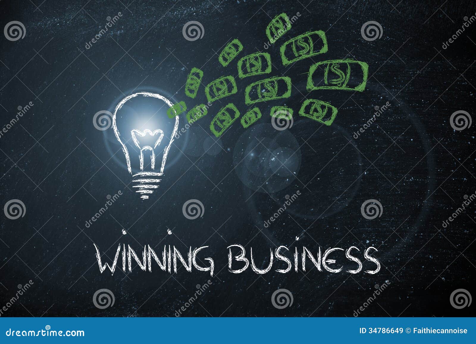Conceptual Image of a Winning Profitable Idea Stock Image - Image of ...