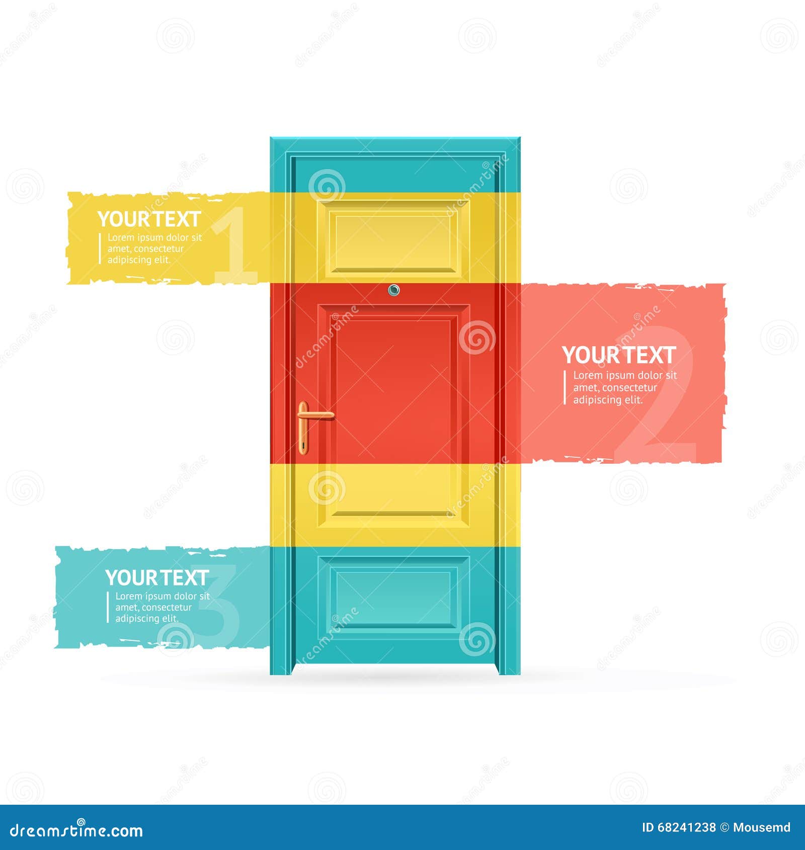 Conceptual Infographic Door Menu. Vector Stock Vector - Illustration of ...