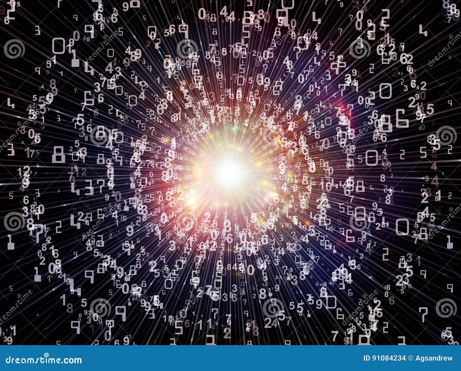 Conceptual Integers stock illustration. Illustration of radial - 91084234