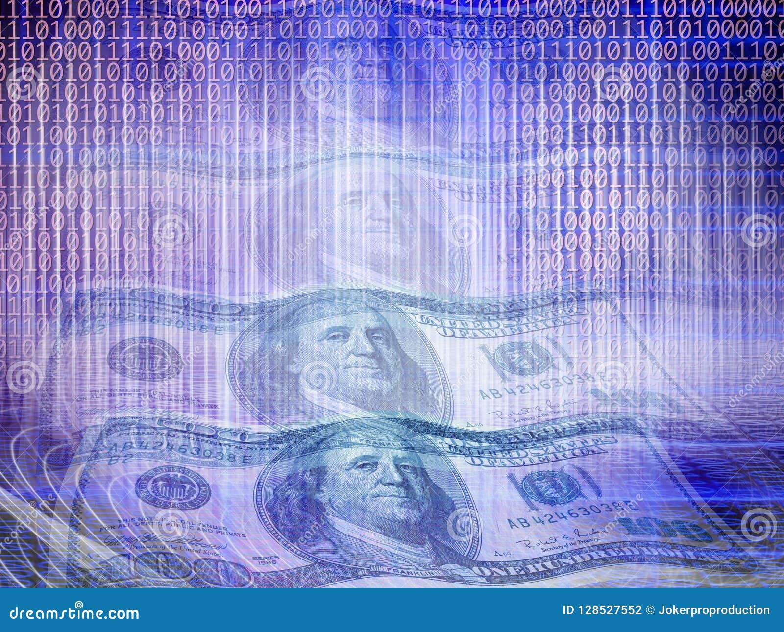 Conceptual Internet Business Image of Binary Code Tecnology with Stock ...