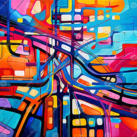 Conceptual Intersection stock illustration. Illustration of abstract ...