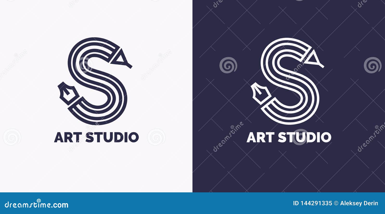 Conceptual Label and Emblem Art Studio. Vector Graphics. Stock Vector ...