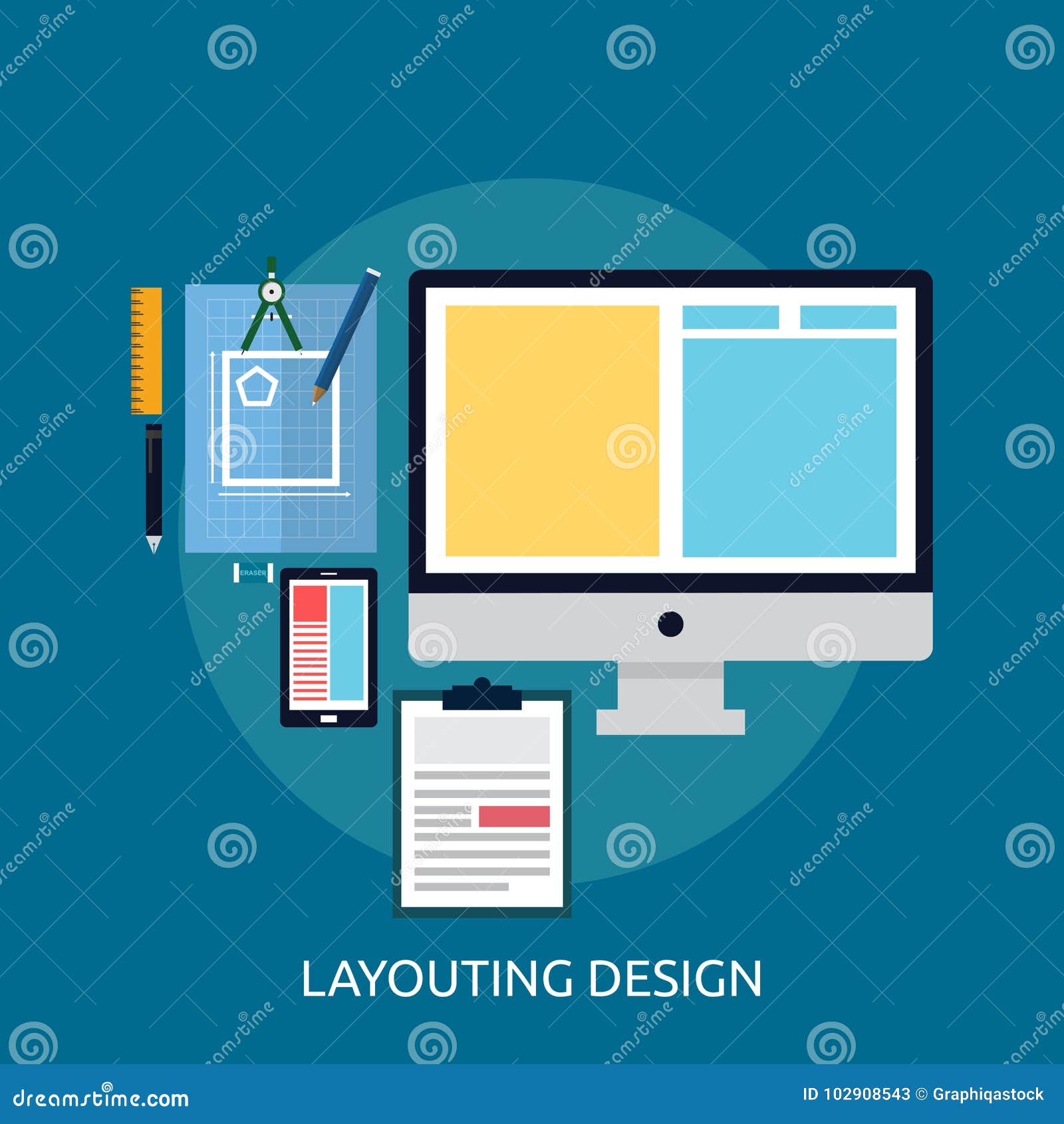 Conceptual Layouting Design Stock Vector - Illustration of design ...