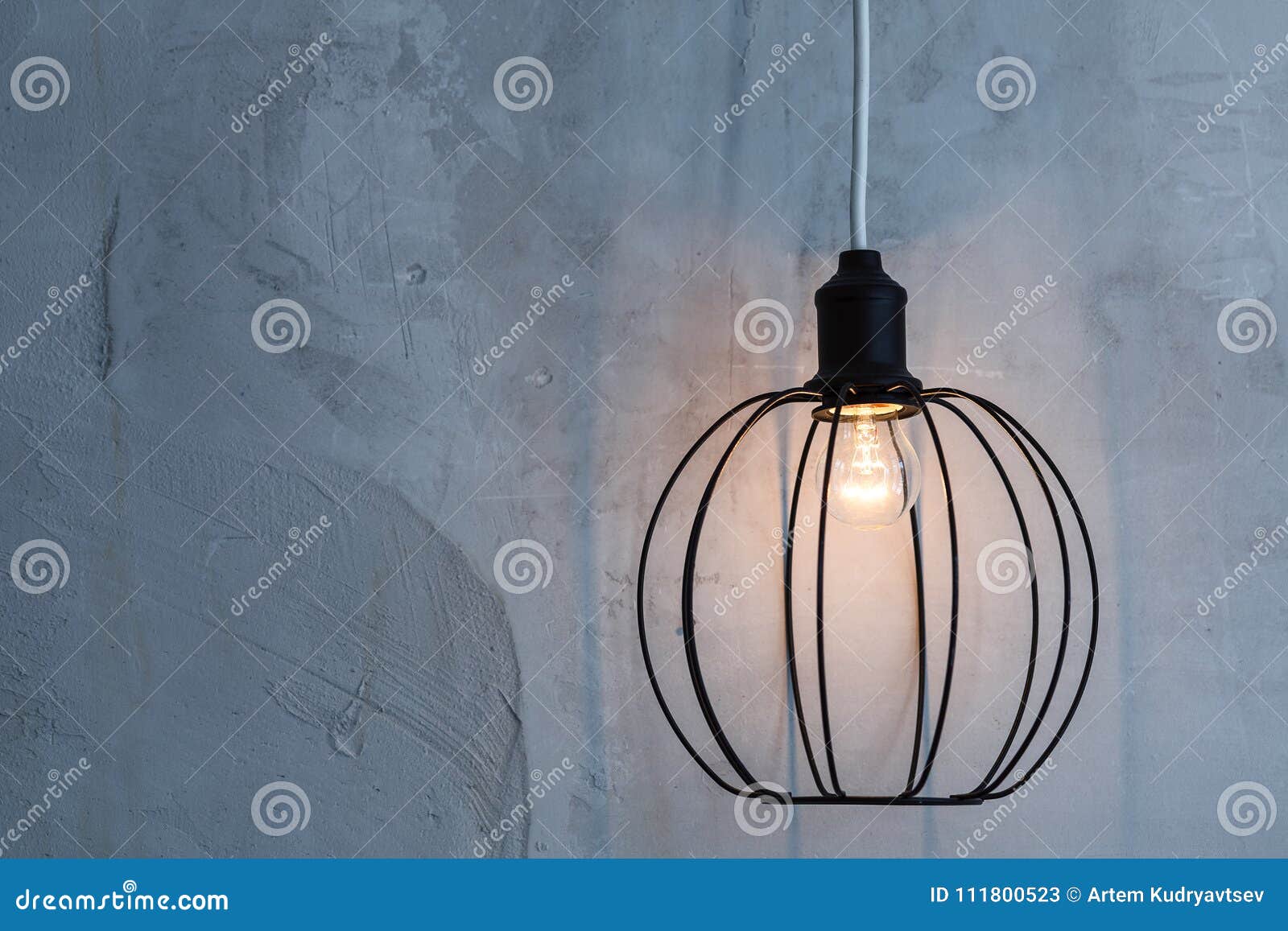 Conceptual Light Bulb on Gray Background Stock Image - Image of ...