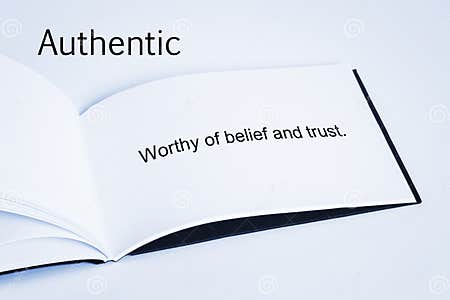 Authentic Concept and Definition Stock Photo - Image of trust, belief ...