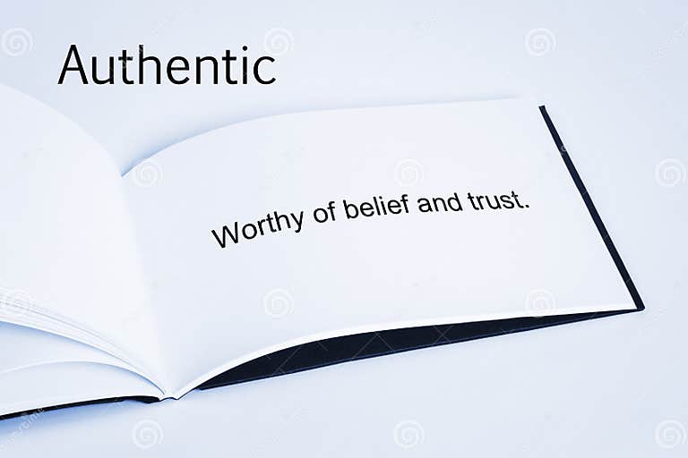 Authentic Concept and Definition Stock Photo - Image of trust, belief ...