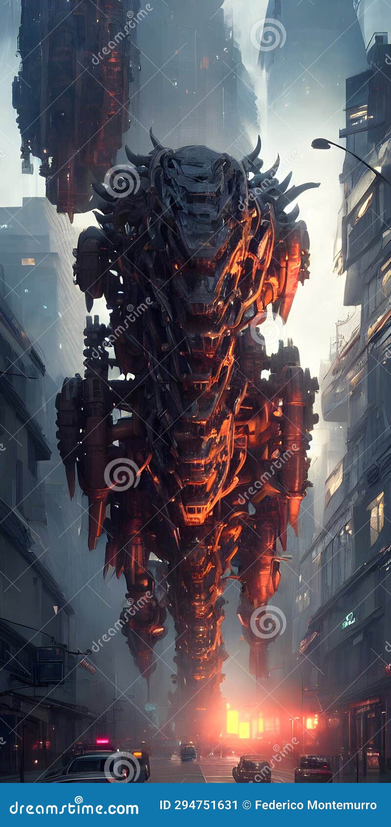 Conceptual Mechanical Machine Illustration Stock Illustration ...