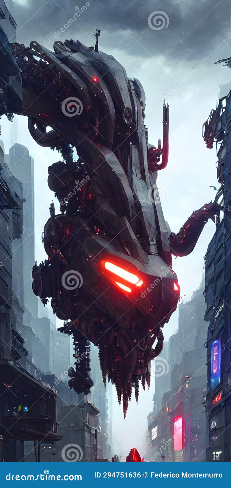 Conceptual Mechanical Machine Illustration Stock Illustration ...