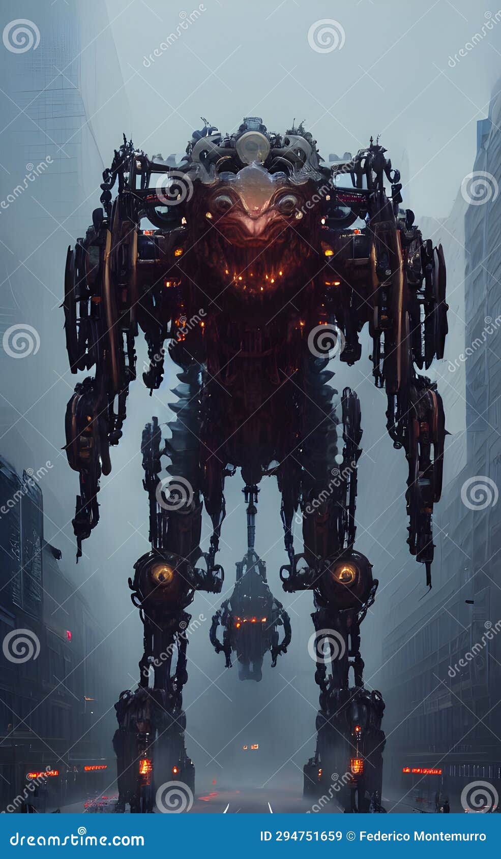 Conceptual Mechanical Machine Illustration Stock Illustration ...