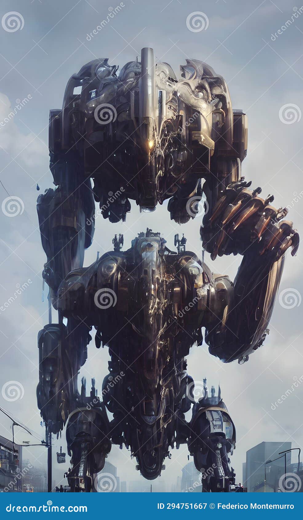 Conceptual Mechanical Machine Illustration Stock Illustration ...