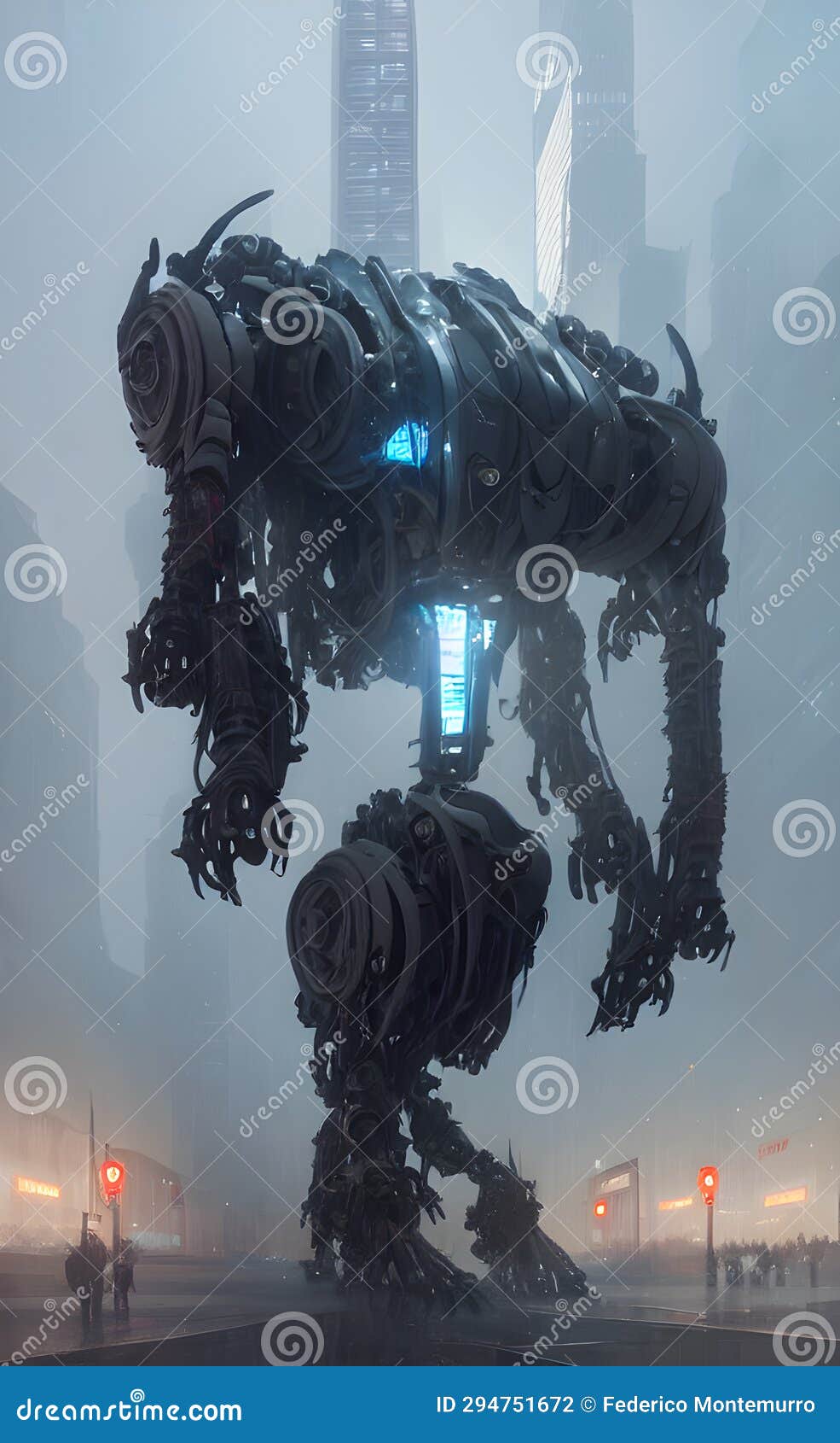 Conceptual Mechanical Machine Illustration Stock Illustration ...