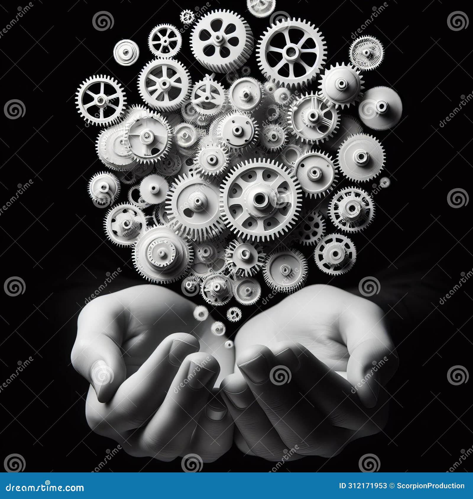 Conceptual Mechanics stock image. Image of imagination - 312171953