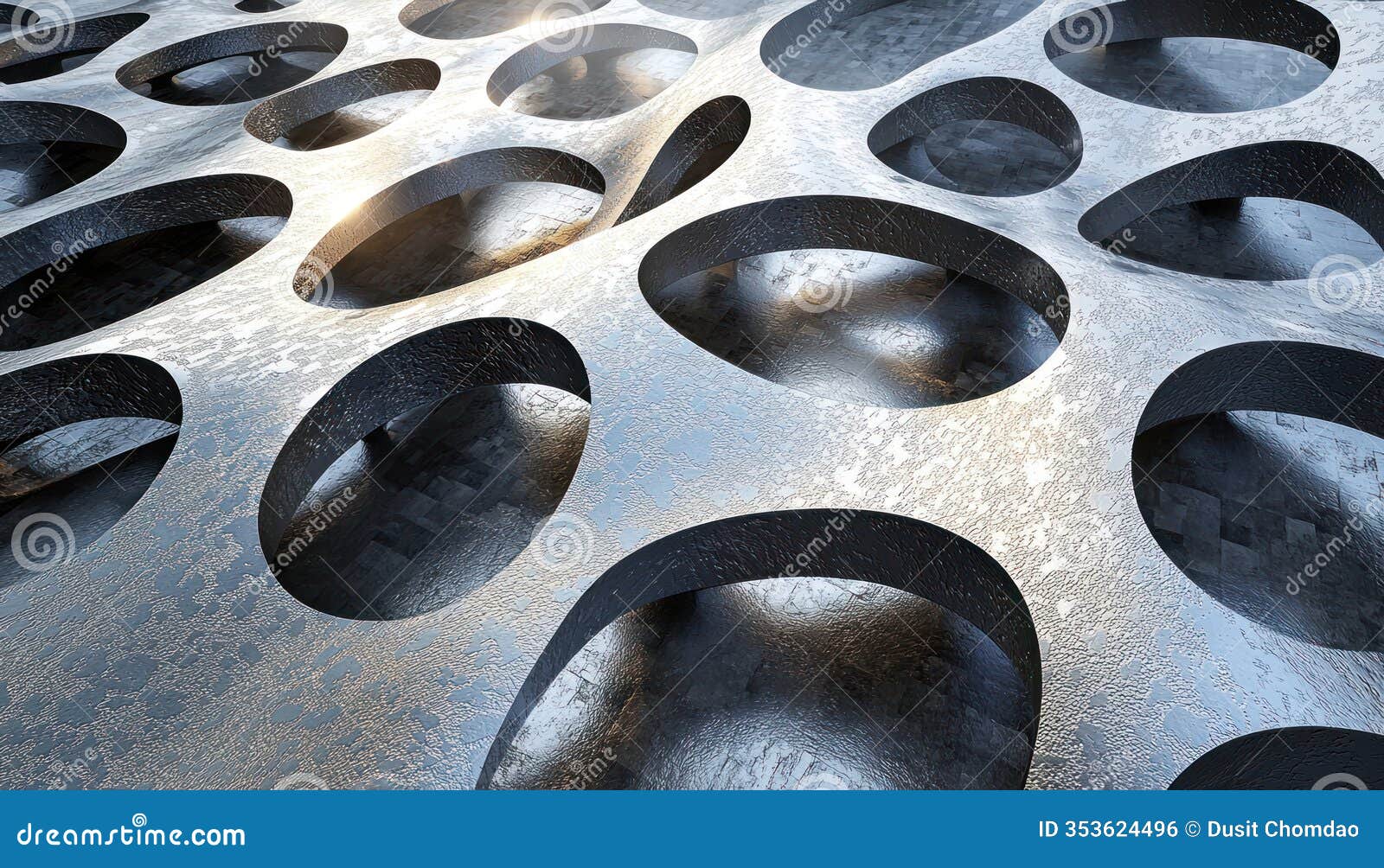 Conceptual Modular Structure with Repeating Patterns and Textures Stock ...