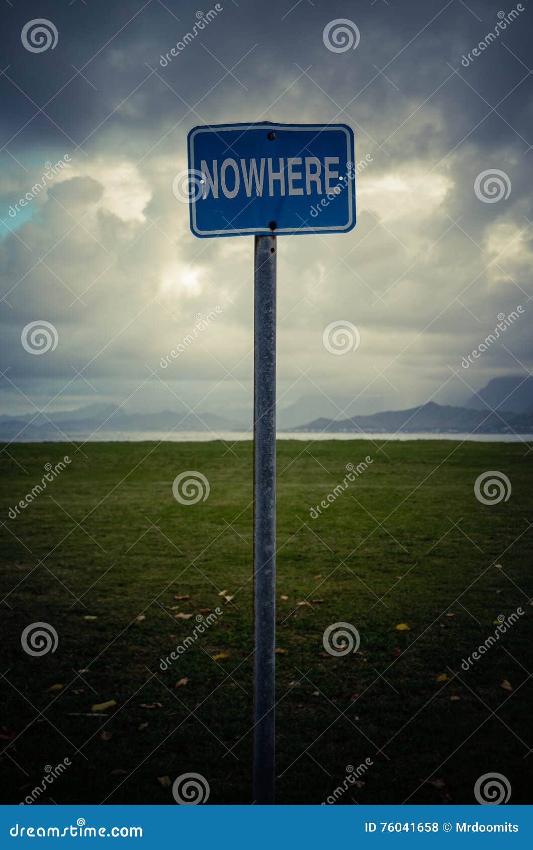 Conceptual Nowhere Sign stock photo. Image of post, nature - 76041658