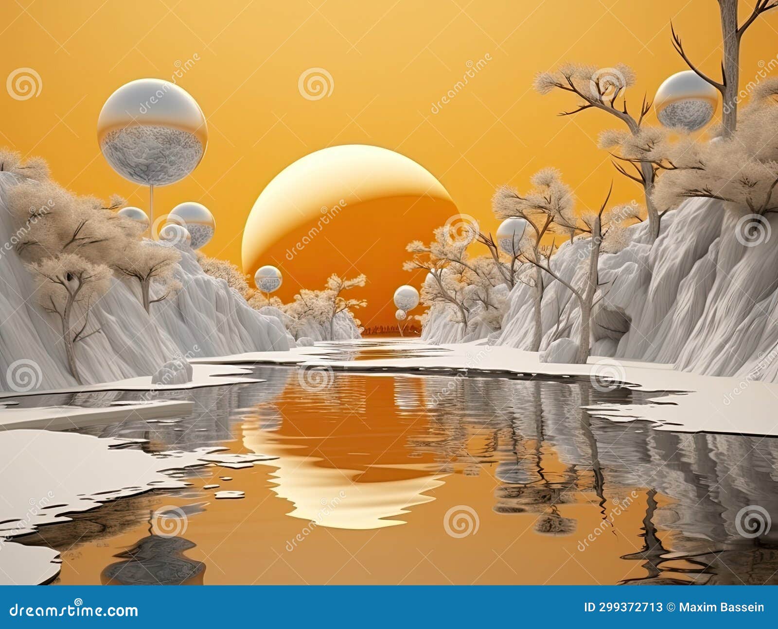 A Conceptual Painting Exploring the Theme of Interconnectedness and ...