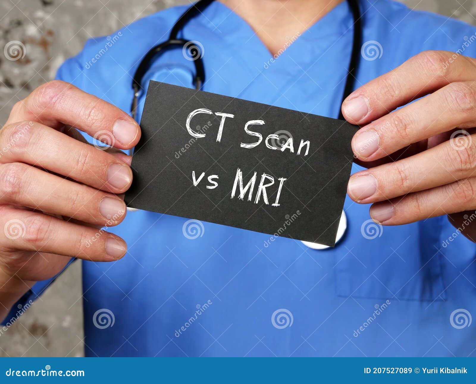 Conceptual Photo about CT Scan Vs MRI with Written Phrase Stock Image ...