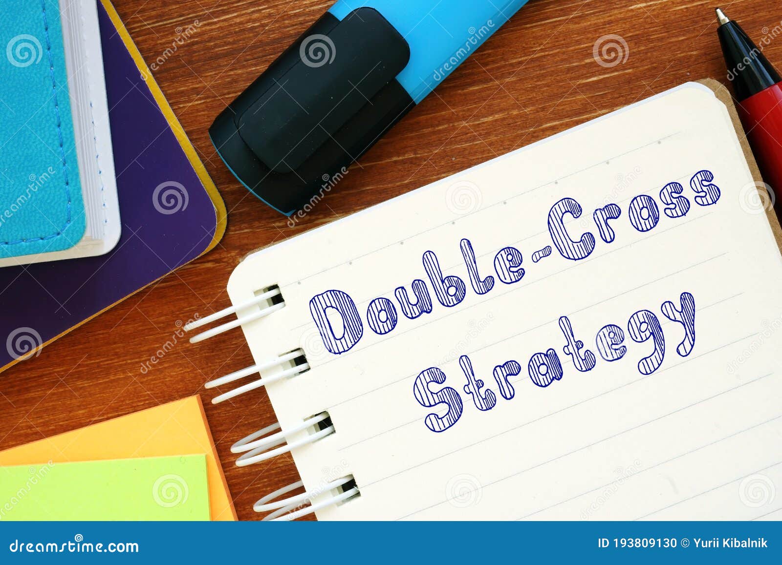 Conceptual Photo about Double-Cross Strategy with Handwritten Text ...