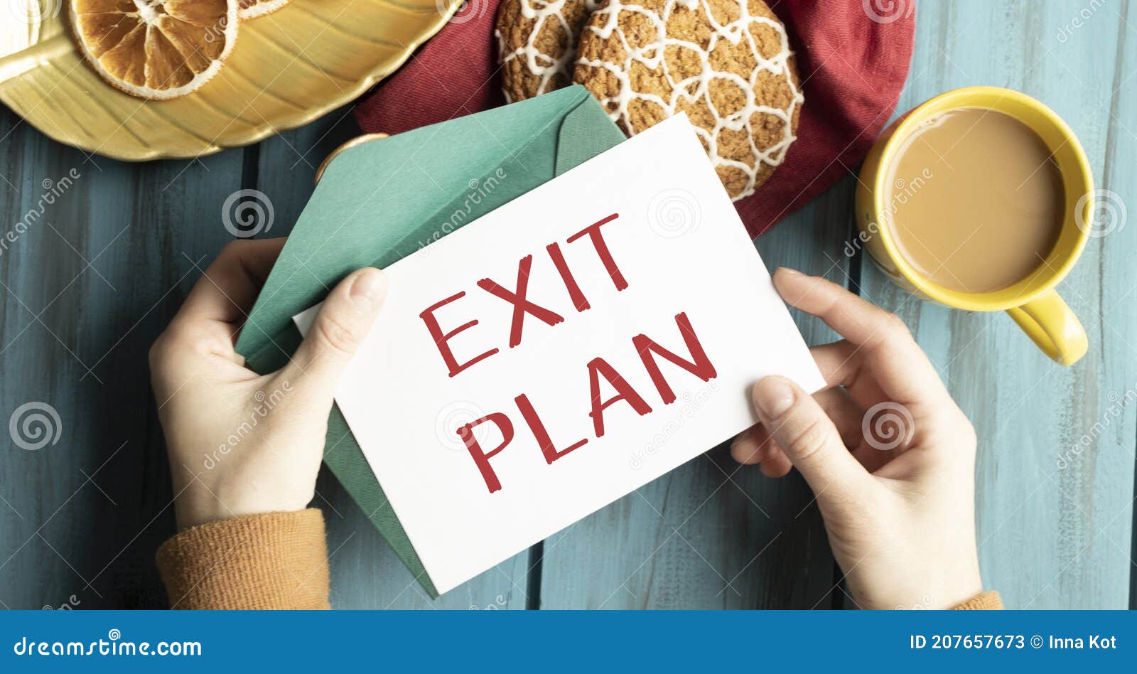 Conceptual Photo about Exit Plan with Written Stock Image - Image of ...