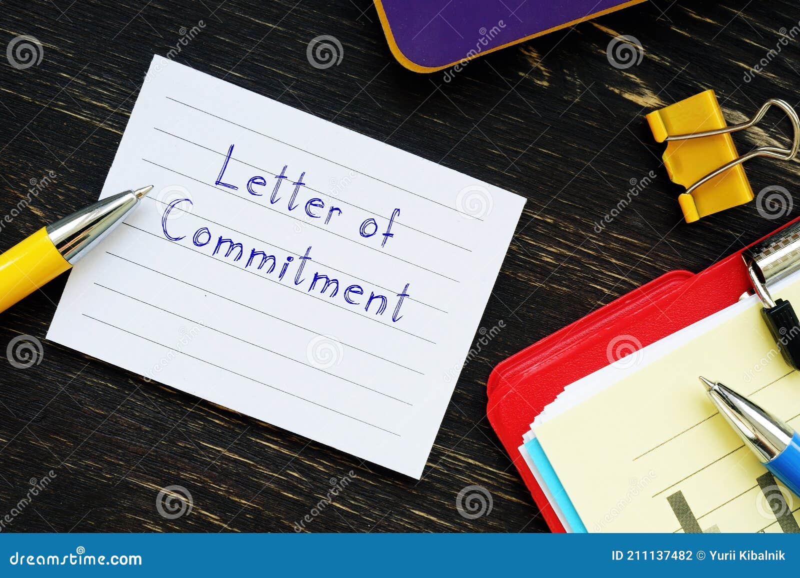 Conceptual Photo about Letter of Commitment with Written Text Stock ...