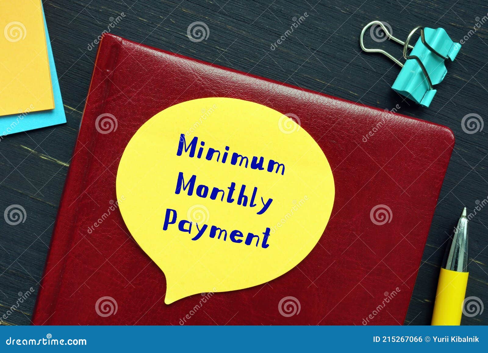 Conceptual Photo about Minimum Monthly Payment with Handwritten Text ...