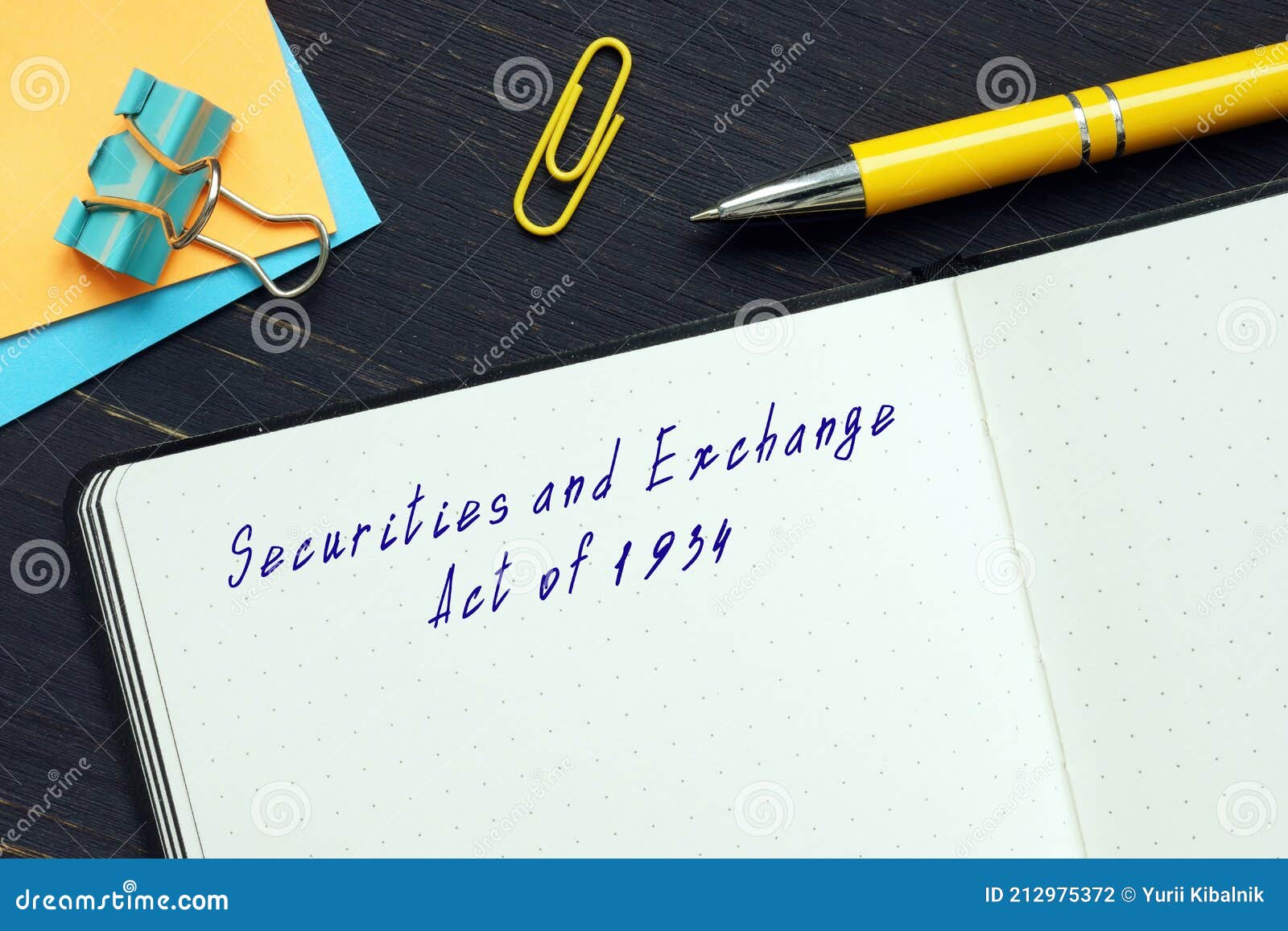 Conceptual Photo about Securities and Exchange Act of 1934 with Written ...