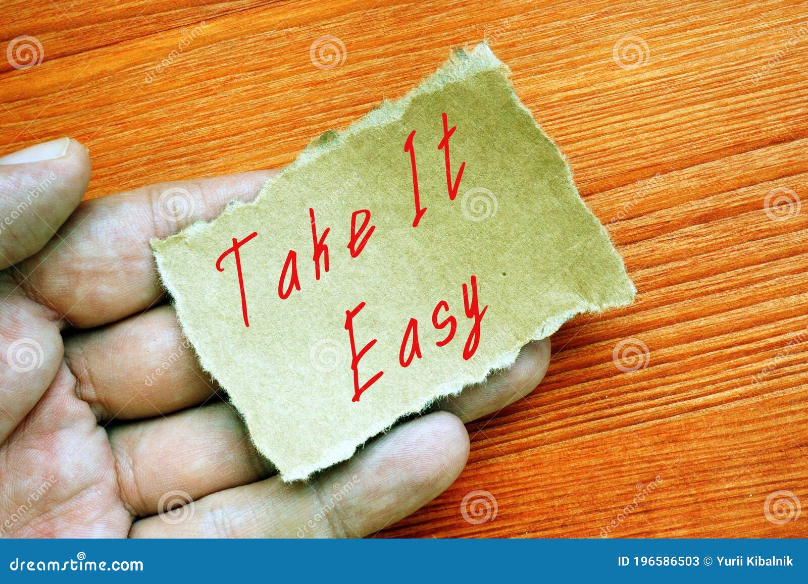 Conceptual Photo about Take it Easy with Handwritten Phrase Stock Image ...