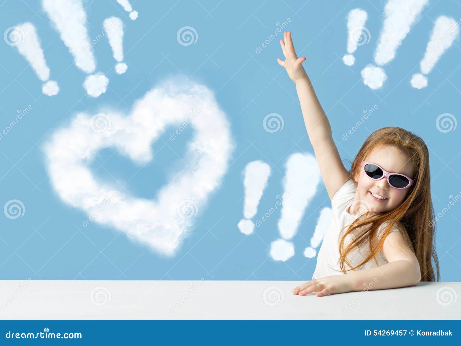 Conceptual Picture of a Girl Indicating Marks Stock Image - Image of ...