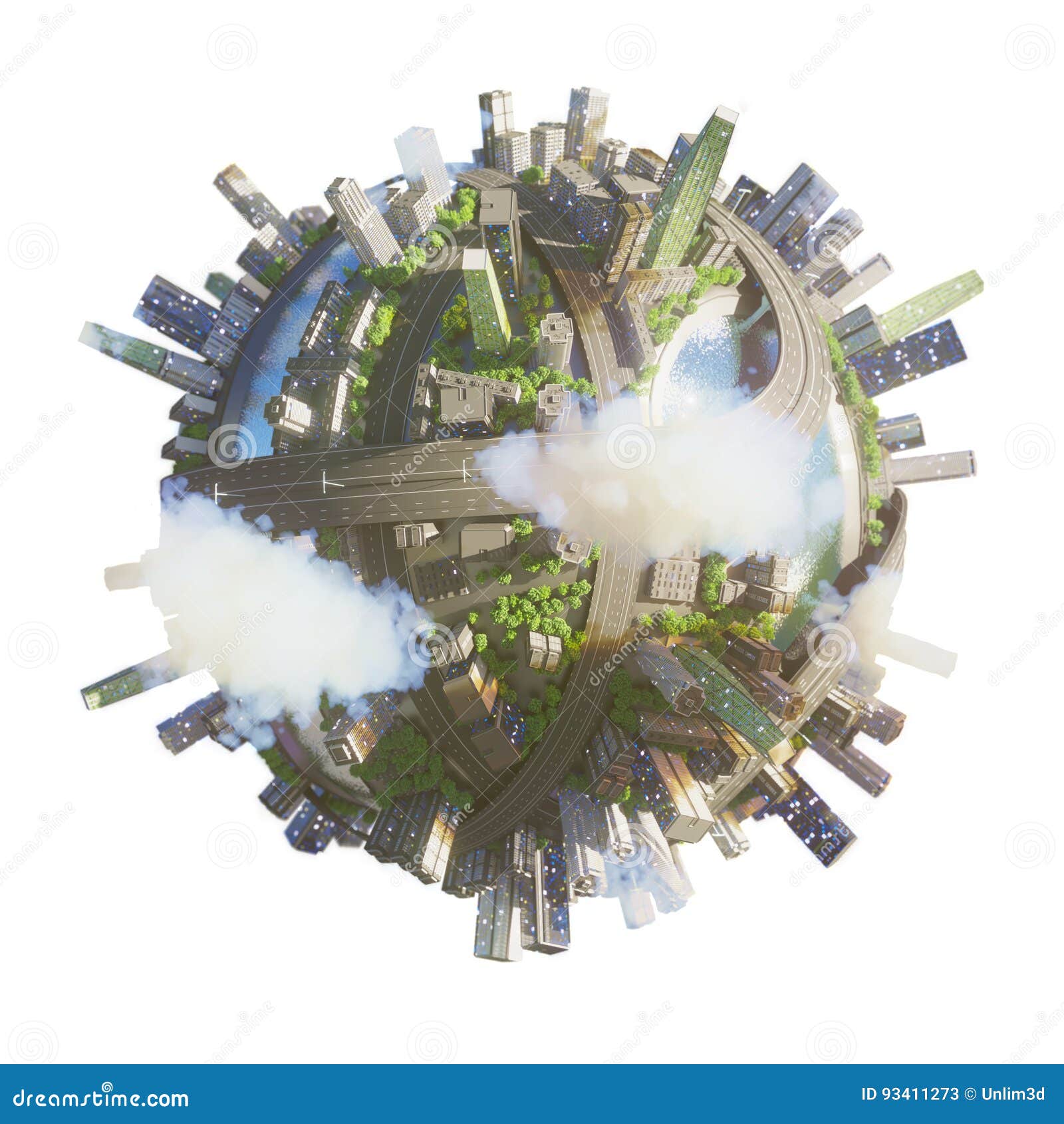 Planet 3D City Royalty-Free Stock Photography | CartoonDealer.com #93274289