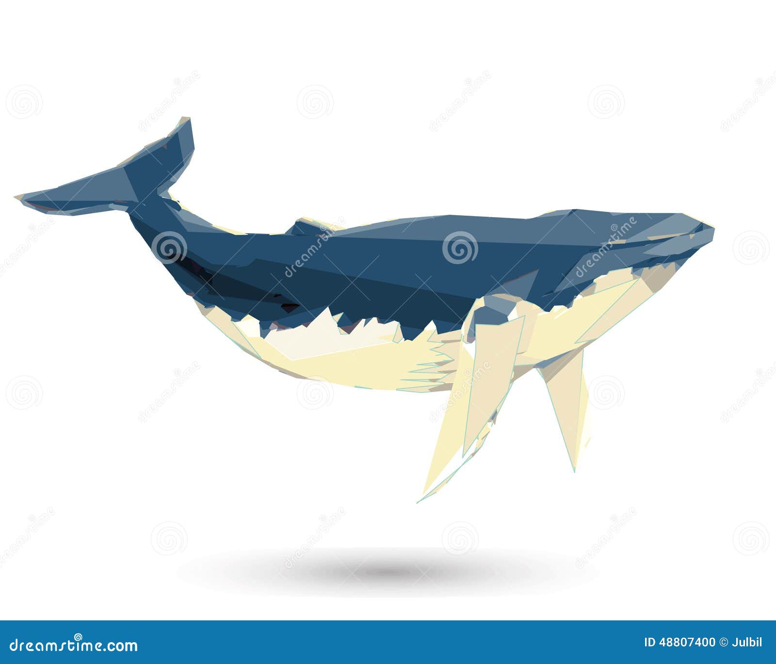 Conceptual Polygonal Humpback Whale. Abstract Stock Vector ...