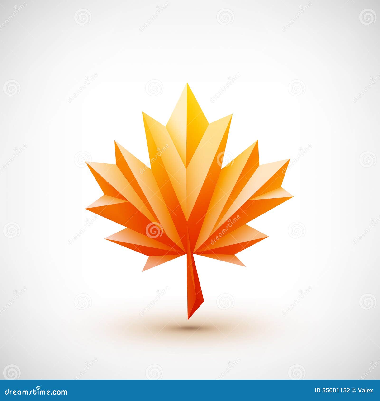 Conceptual Polygonal Maple Leaf Stock Vector - Illustration of color ...