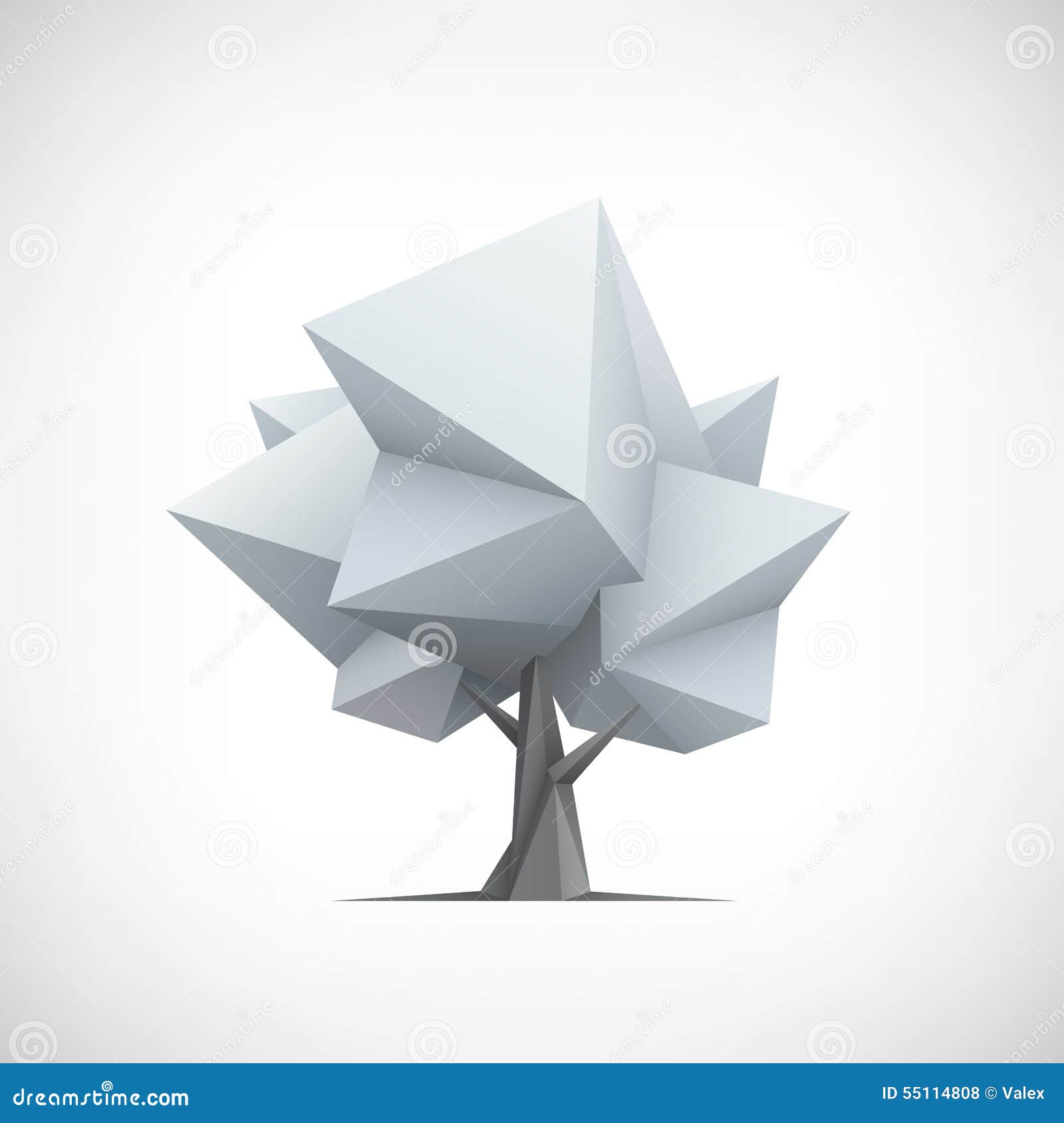 Conceptual Polygonal Tree. Abstract Vector Stock Vector - Illustration ...
