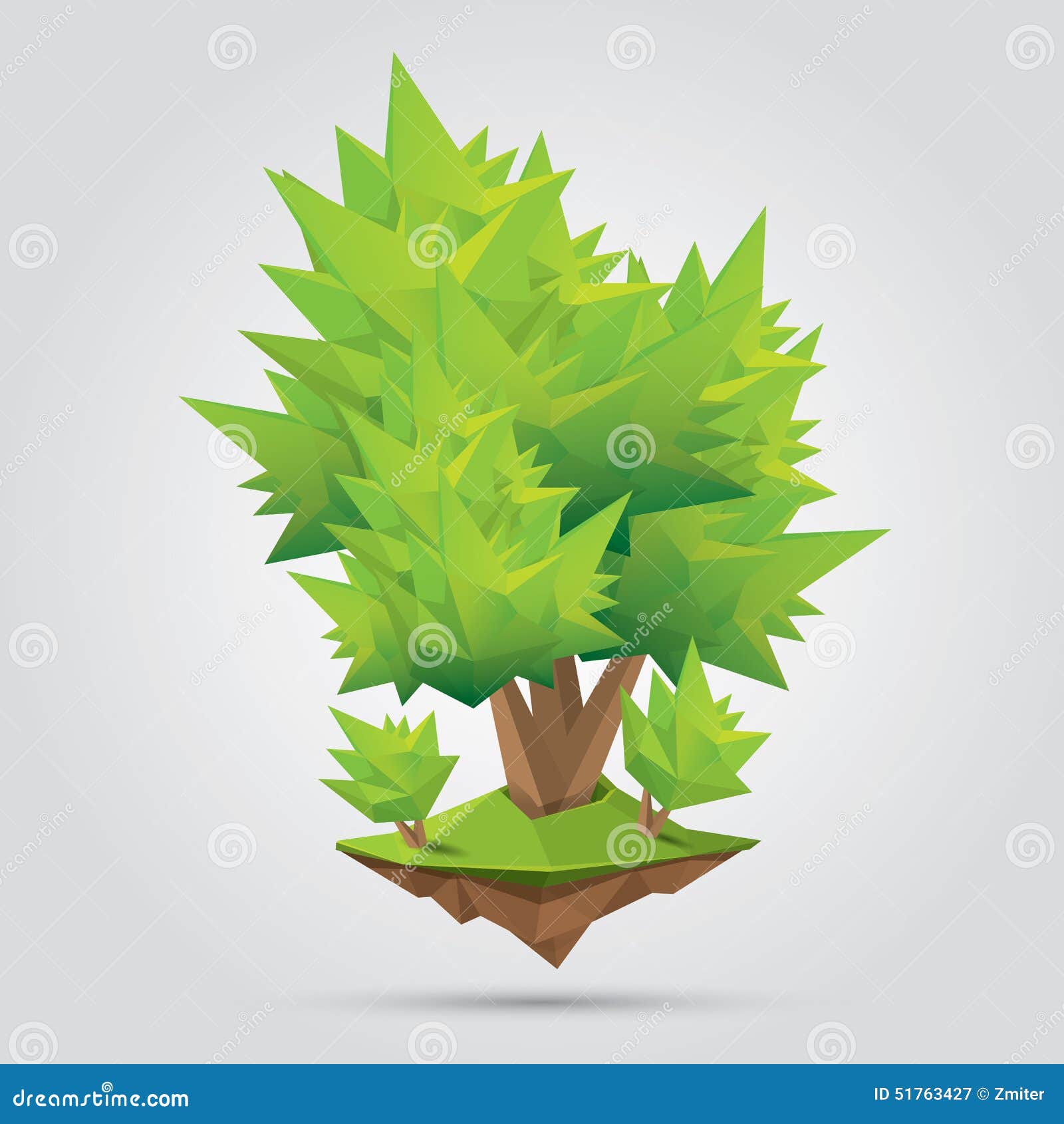 Conceptual Polygonal Tree. Vector Illustration Stock Vector ...