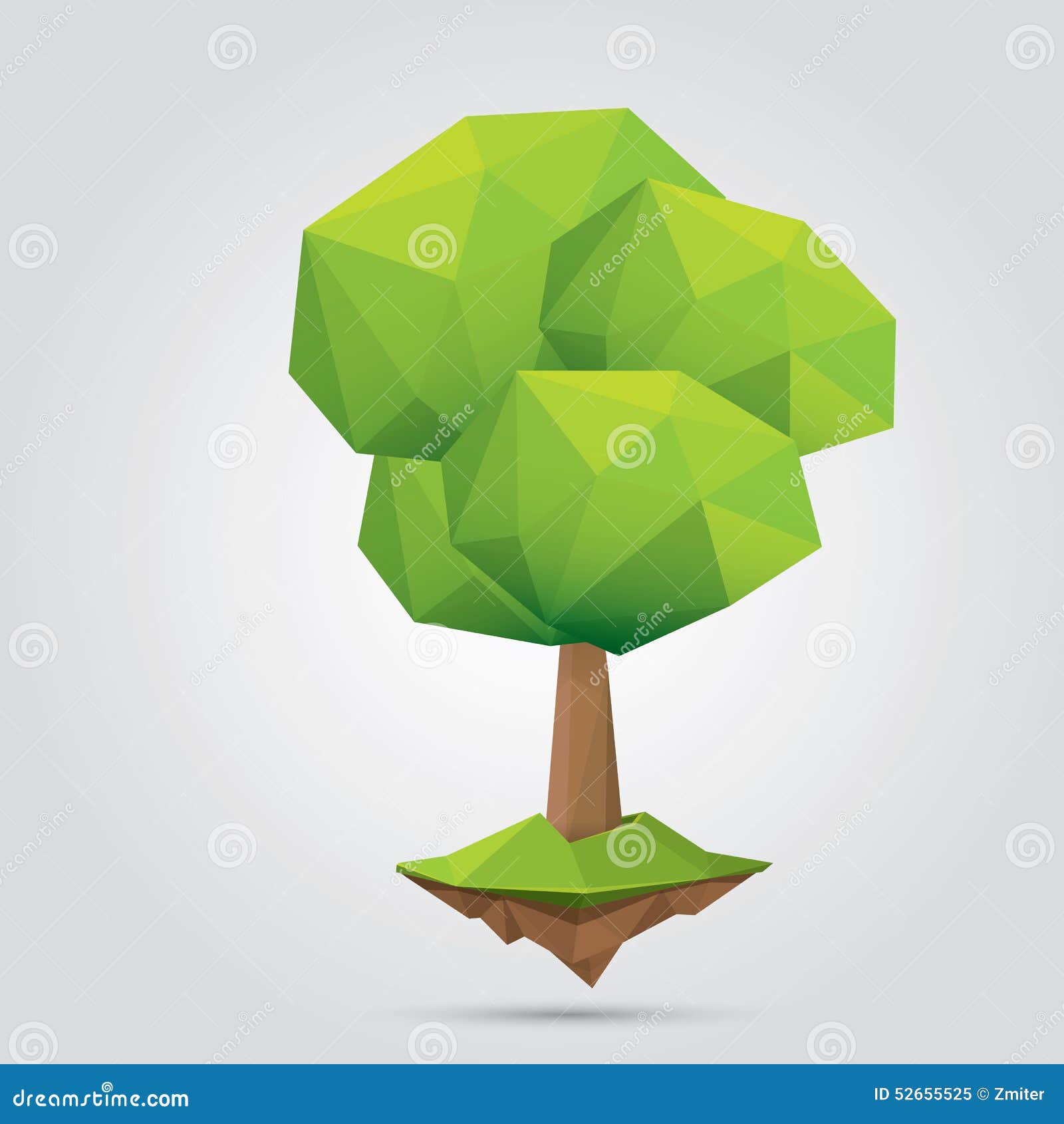 Conceptual Polygonal Tree. Vector Illustration Stock Vector ...