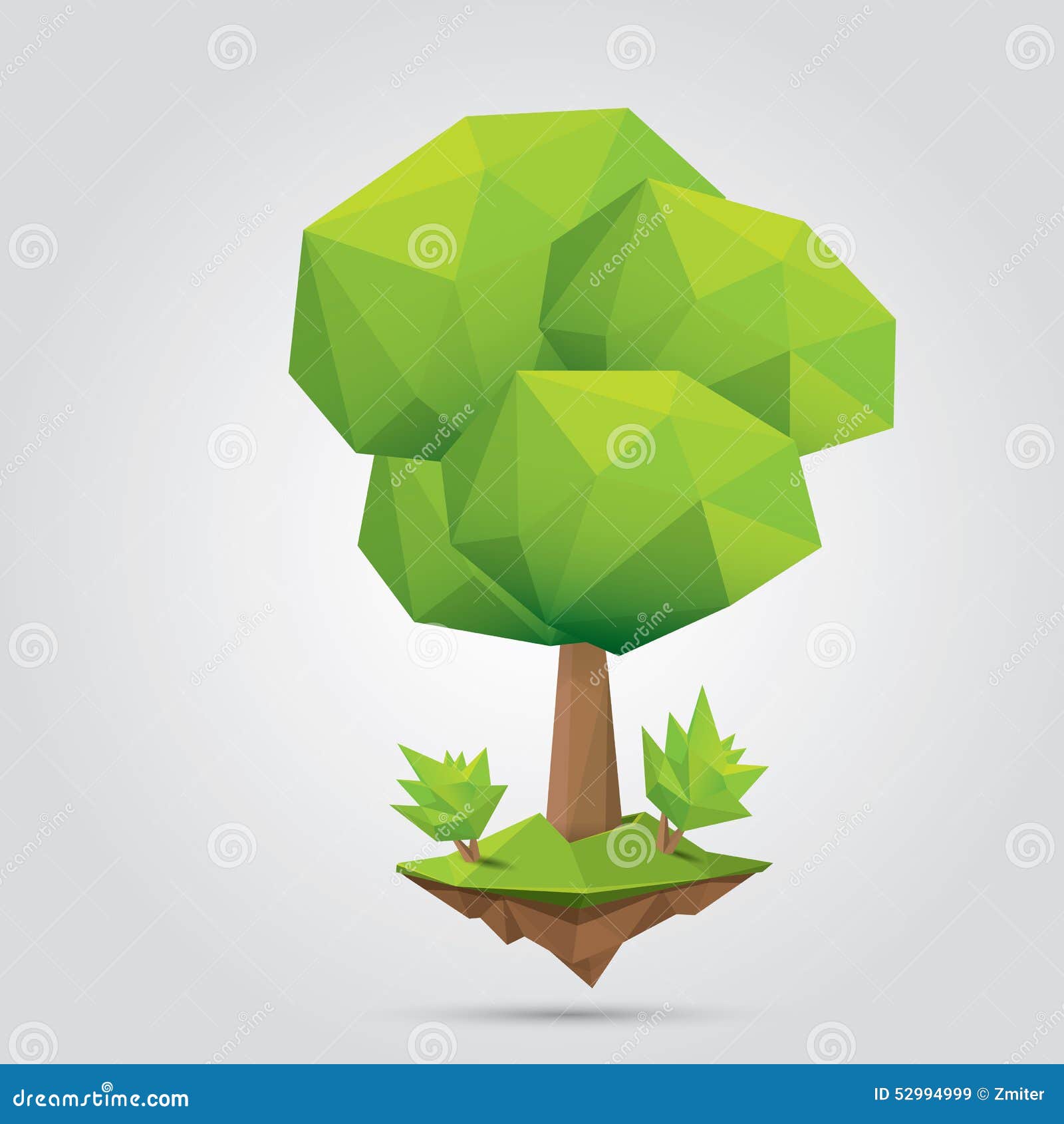 Conceptual Polygonal Tree. Vector Illustration Stock Vector ...