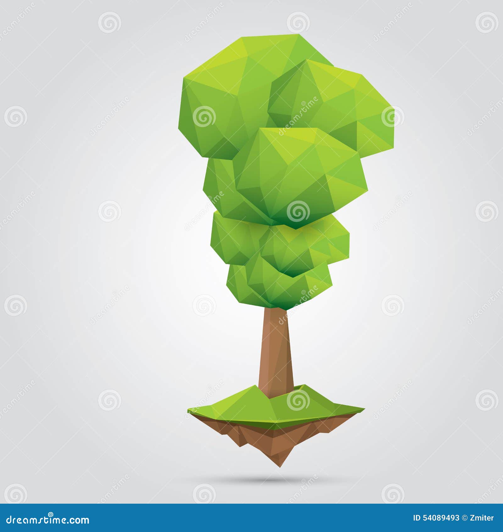 Conceptual Polygonal Tree. Vector Illustration Stock Vector ...