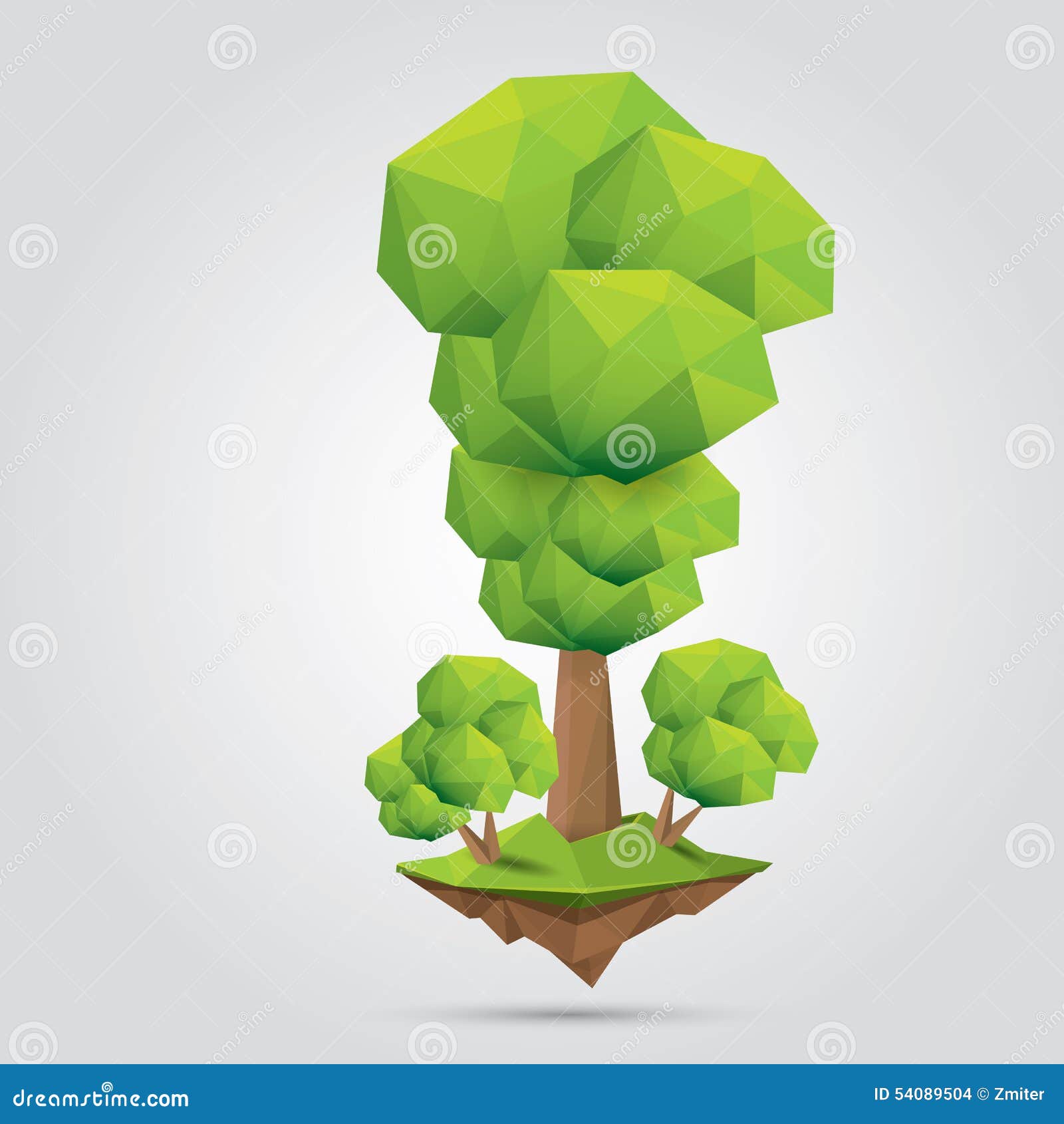 Conceptual Polygonal Tree. Vector Illustration Stock Vector ...