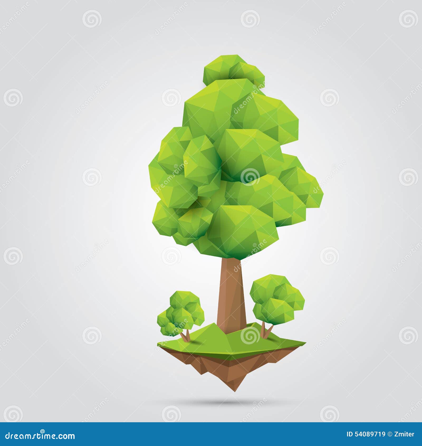 Conceptual Polygonal Tree. Vector Illustration Stock Vector ...