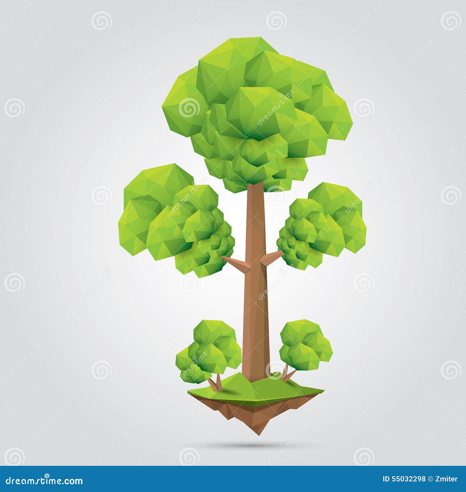 Conceptual Polygonal Tree. Vector Illustration Stock Vector ...