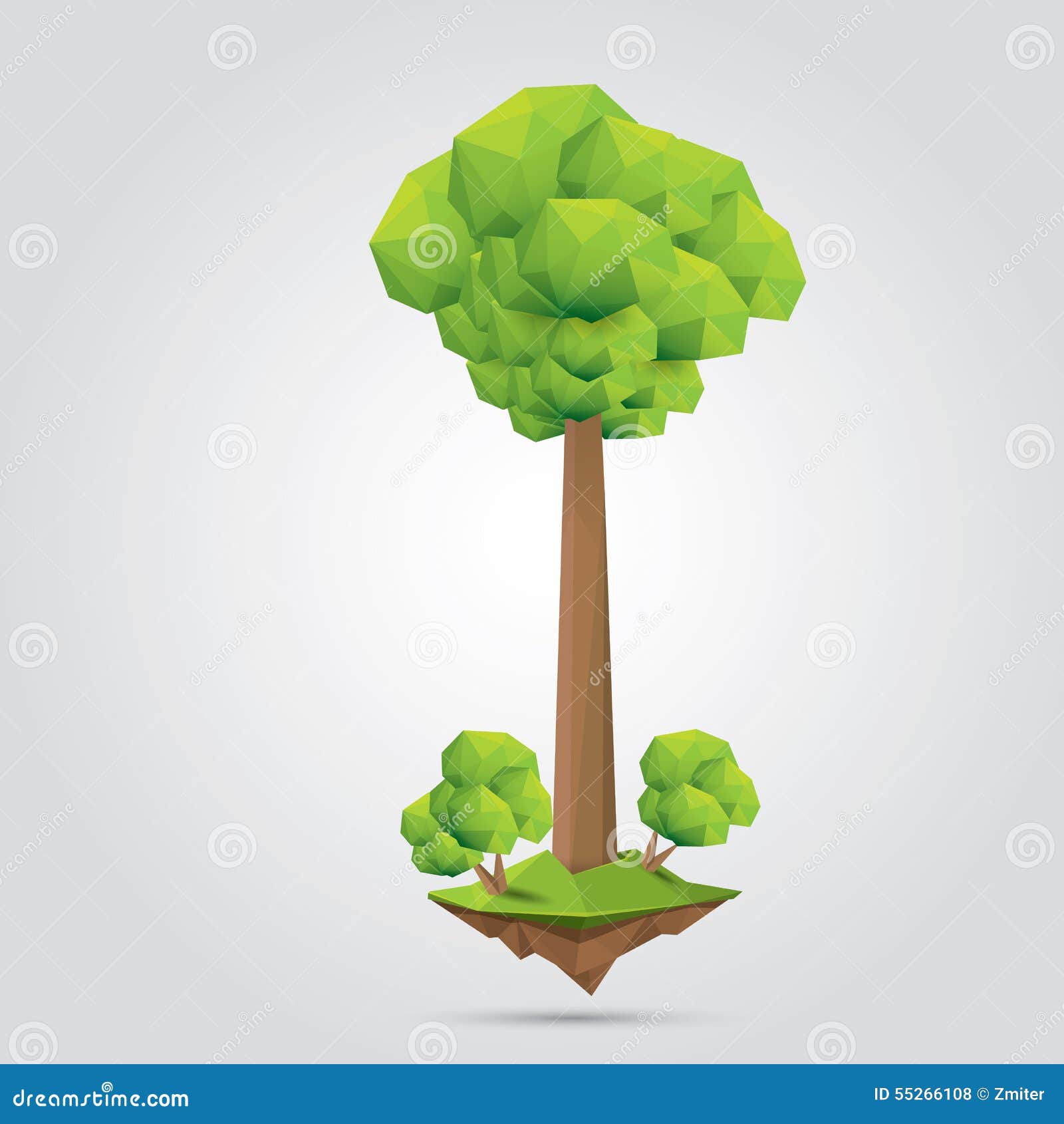 Conceptual Polygonal Tree. Vector Illustration Stock Vector - Illustration of forest, ecology ...